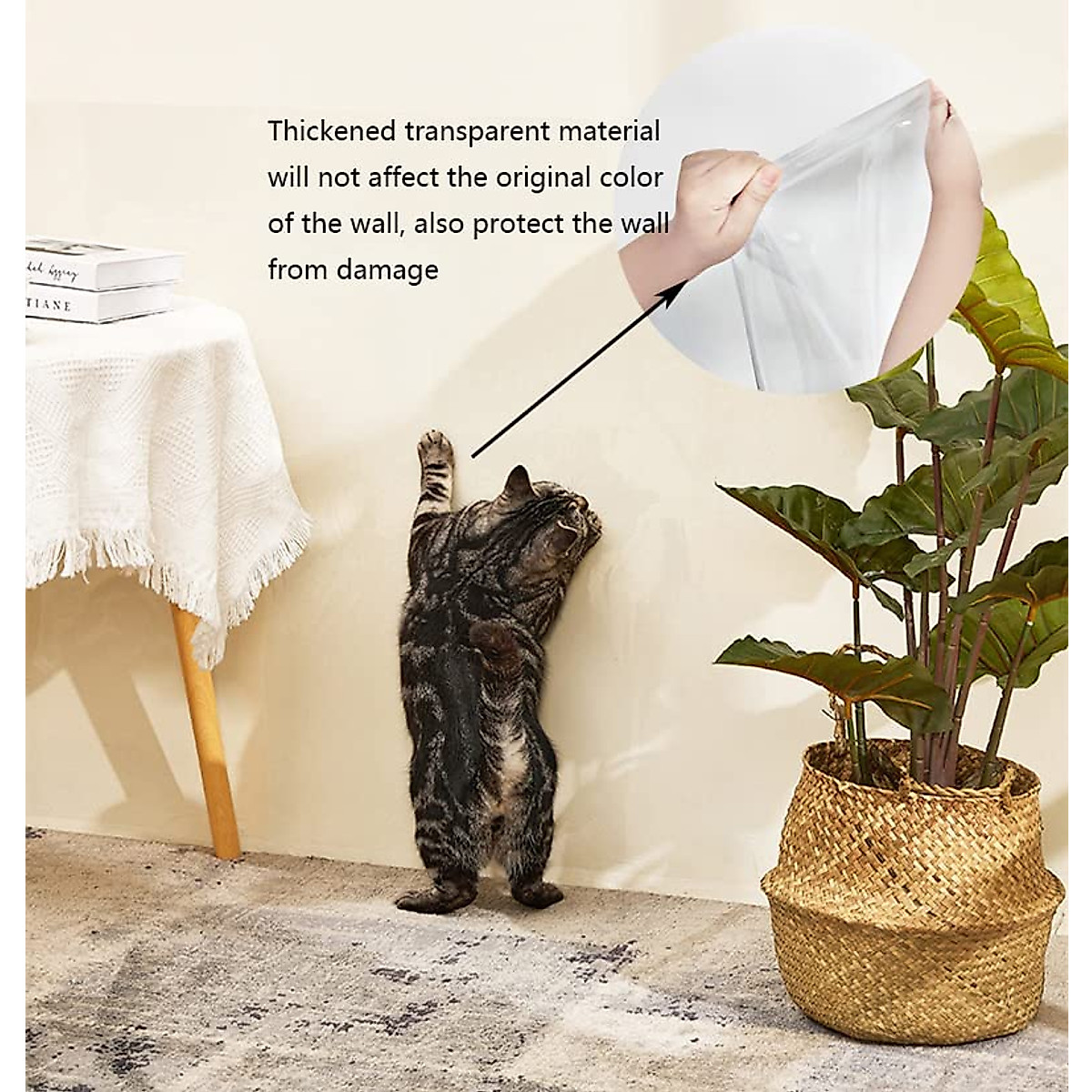 Clear Contact Paper Roll 17.7'' x 314.9'' Clear Glossy Self-Adhesive Film Cover Removable Protective Film Transparent Waterproof Liners Drawers Shelves Kitchen Cabinets Desks Fridge Roll