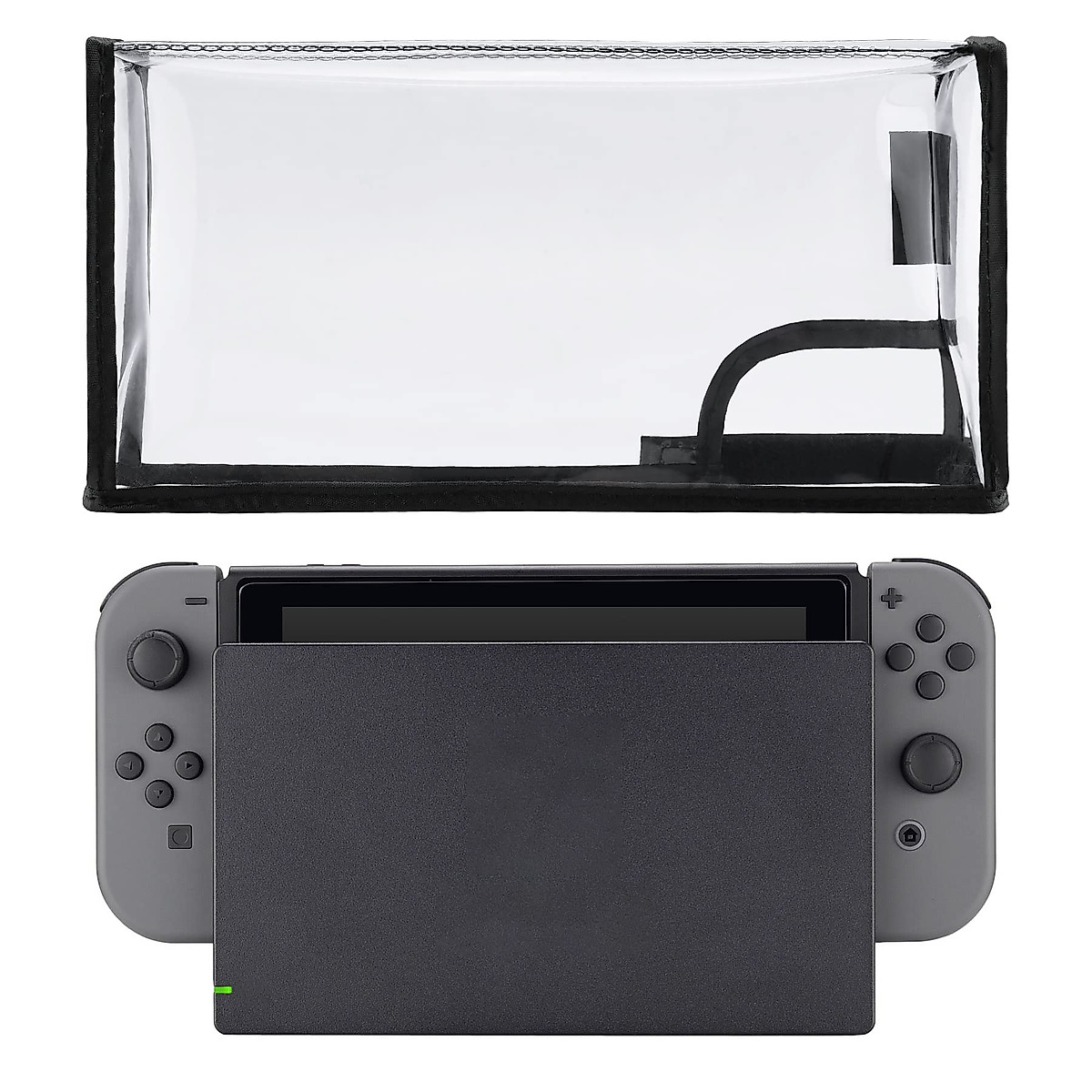 PlayVital Transparent Dust Cover for Nintendo Switch OLED, Waterproof Dust Guard for Nintendo Switch, Anti Scratch Dust Proof Cover Sleeve for Nintendo Switch & Switch OLED Charging Dock