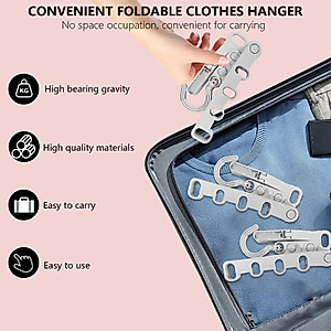 LELE LIFE 3Pcs Folding Clothes Drying Rack Clothing, Clothes Drying Rack Foldable Hangers for Travel Hangers, Laundry Drying Rack Collapsible, Folding Clothes Hanger,Grey