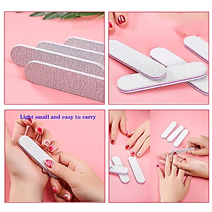 50 Packs 100/180 Grits Mini Nail Files and Buffers Double Sided Emery Boards Manicure Tool for Acrylic Nails, Nail Care