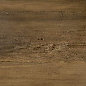 Walker Edison Andre Modern Solid Wood Dining Table, 52 Inch, Rustic Oak