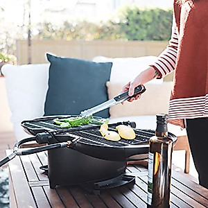 NOMADIQ Portable Propane Gas Grill | Small, Mini, Lightweight Tabletop BBQ | Perfect for Camping, Tailgating, Outdoor Cooking, RV, Boats, Travel (Grill + Sleeve)