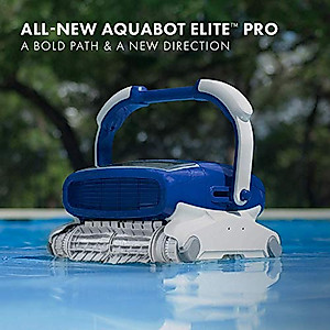 Aquabot Elite Pro Robotic Pool Cleaner with Bluetooth, Massive Top-Load Cartridge Filters, Dual Brushes, and App
