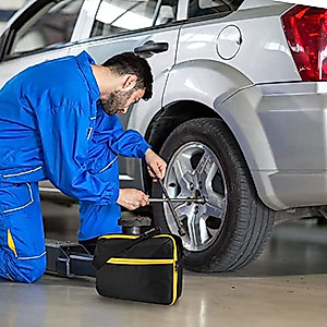 1680D Carrying Bag for DEWALT DCC020IB 20V Max Cordless Tire Inflator, Protective Travel Case with Extra Pocket Fits for Battery, Charger, AC Power Adaptor and Accessories (Black)