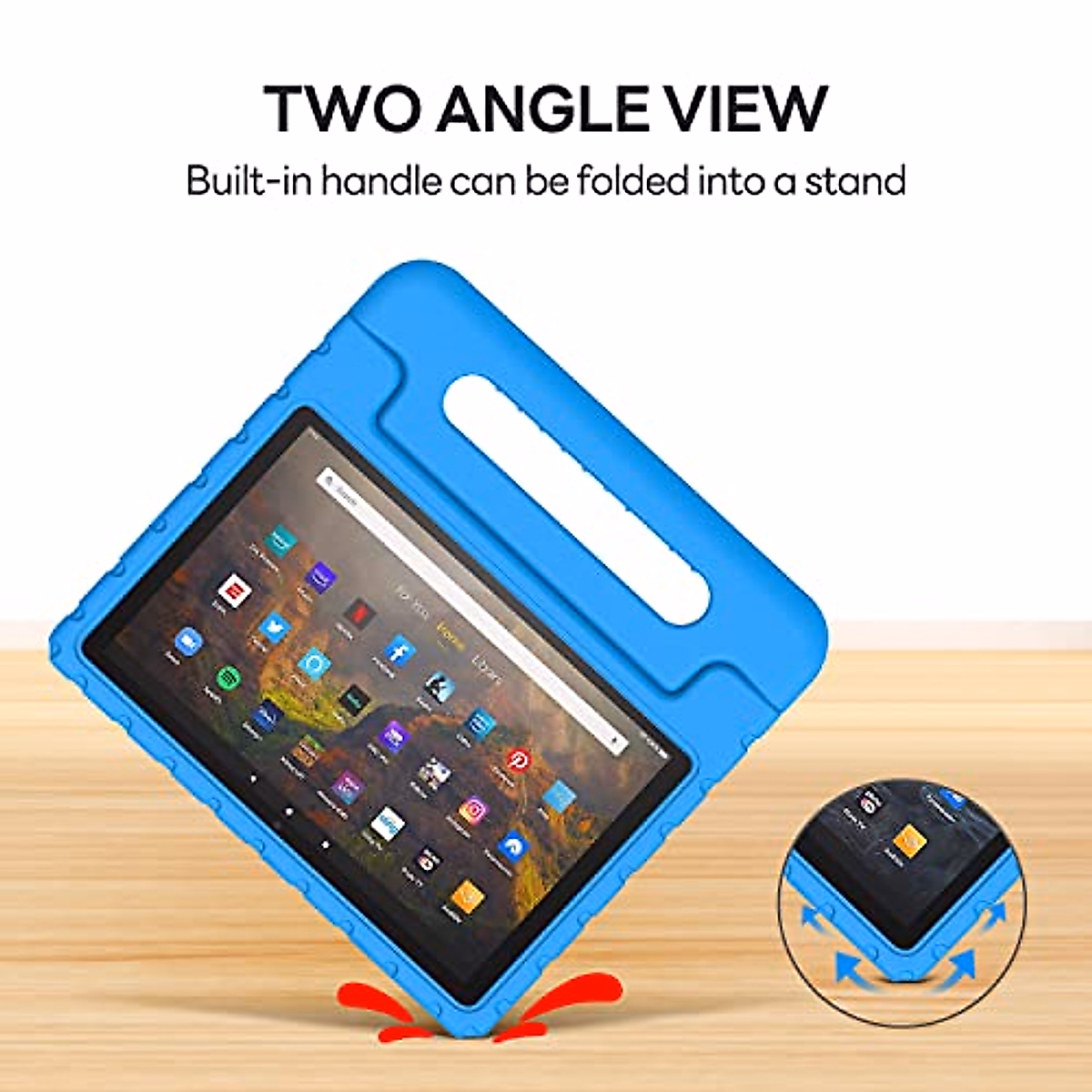 Merocab Kids Case for Fire HD 10 and Fire HD 10 Plus Tablet 11th Generation 2021 Release,Lightweight Shockproof Kid-Proof Cover with Stand for Kindle Fire HD 10 2021 11th 37