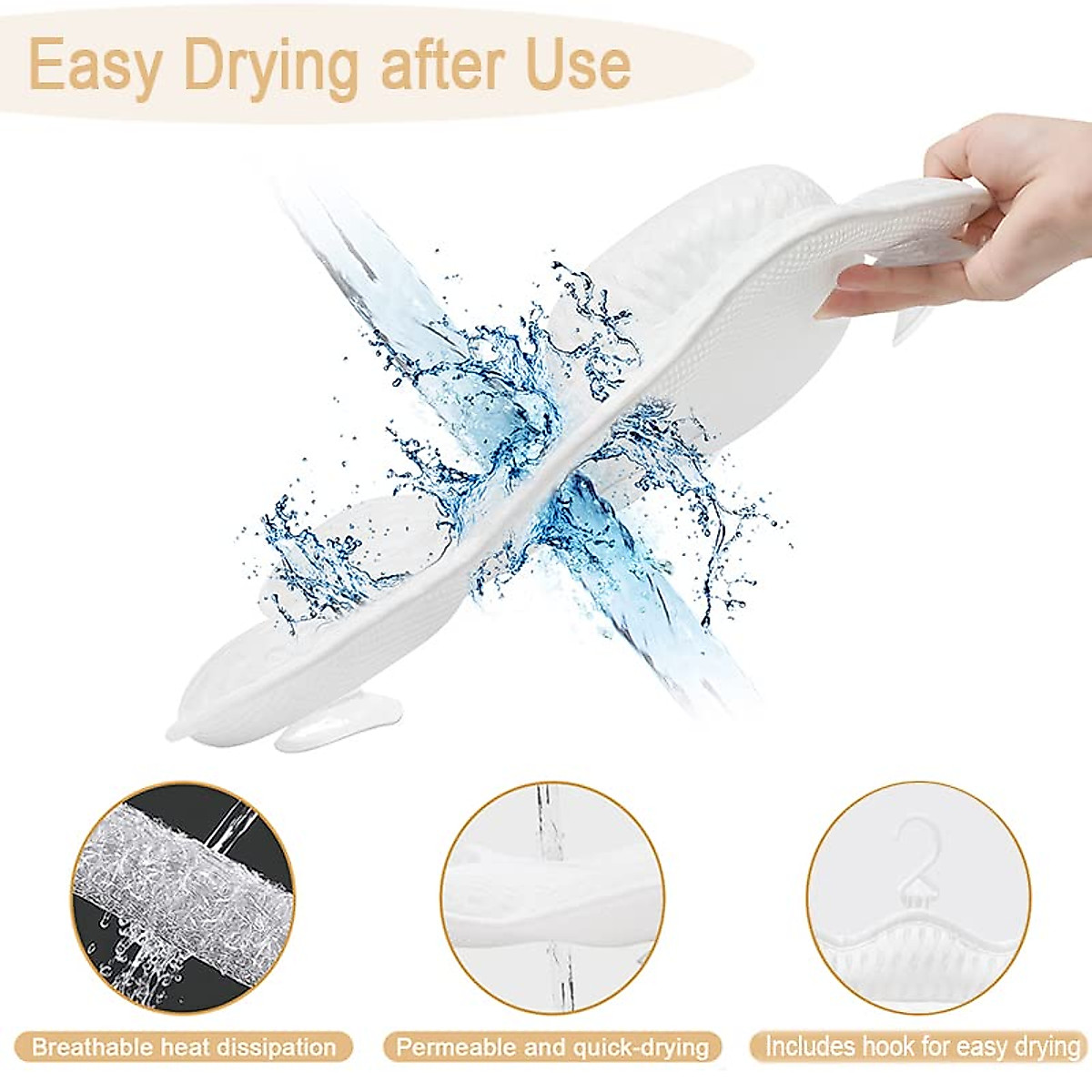 Bathtub Pillow with 4D Air Mesh Thick Soft, Bath Pillows for Tub Neck and Back Support, Hot Tub Pillow for Women & Men, Powerful Suction Cups, Best Gift, White