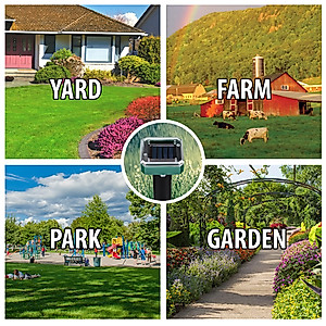 Solar Mole Repellent, 8 Pack Ultrasonic Mole Repellent Solar Powered, Waterproof Snake Vole Gopher Repellent for Garden & Yard (Green)