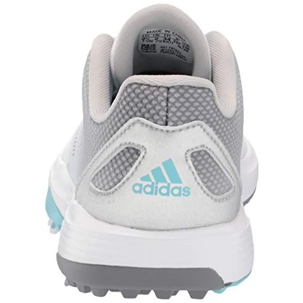 Adidas Golf Shoe, White/Grey/Hazy Sky, 2.5 US Unisex Big Kid