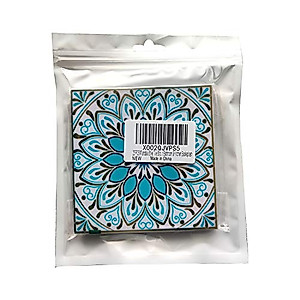 25 PCS Mandala Style Tile Sticker, 4x4 Inch(10x10cm) Traditional DIY Murals, Tile Waterproof Oil Proof Removable Decals for Bathroom & Kitchen Backsplash Oil Proof Wall Stickers (MTL-01)