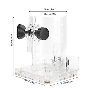 Trimmer Base, Woodworking Trimmer Router Transparent Plastic Base Power Tool Protective Accessory(Thickened)