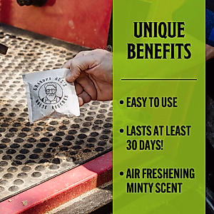 Grandpa Gus's Natural Mouse Repellent Pouches, Cinnamon/Peppermint Oils Repel Mice from Nesting & Freshen Air in Home/Cabin/Boat/Car/Storage/RV/Machinery/Shed, 1.75 Oz (30 Pouches)