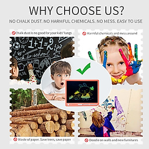 DIGGTORRE LCD Writing Tablet for Kids - 10 Inch Colorful Screen Drawing Tablet, Erasable Reusable Drawing Pads, Educational Toy for 3 4 5 6 7 8 Years Old Boys Girls Gift