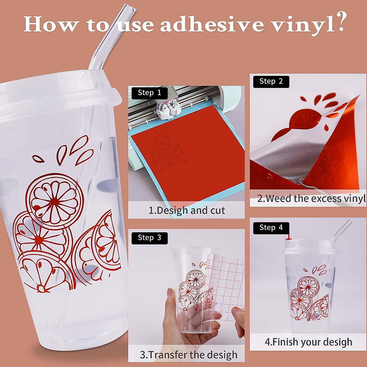 HTVRONT Matte Metallic Vinyl Permanent, 9 PCS 12"x12" Metallic Vinyl Sheets - Permanent Adhesive Vinyl for Cricut Machine & Silhouette Cameo