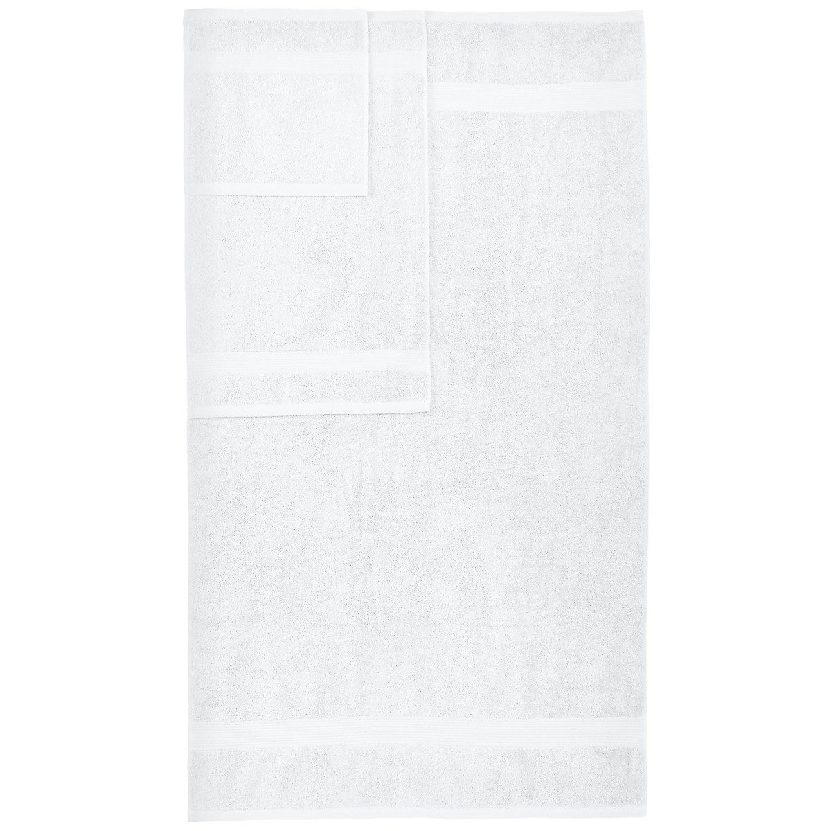 Amazon Basics 6-Piece Fade Resistant Bath towel, Hand and Washcloth Set -Cotton, White, 14.25" L x 10.85" W