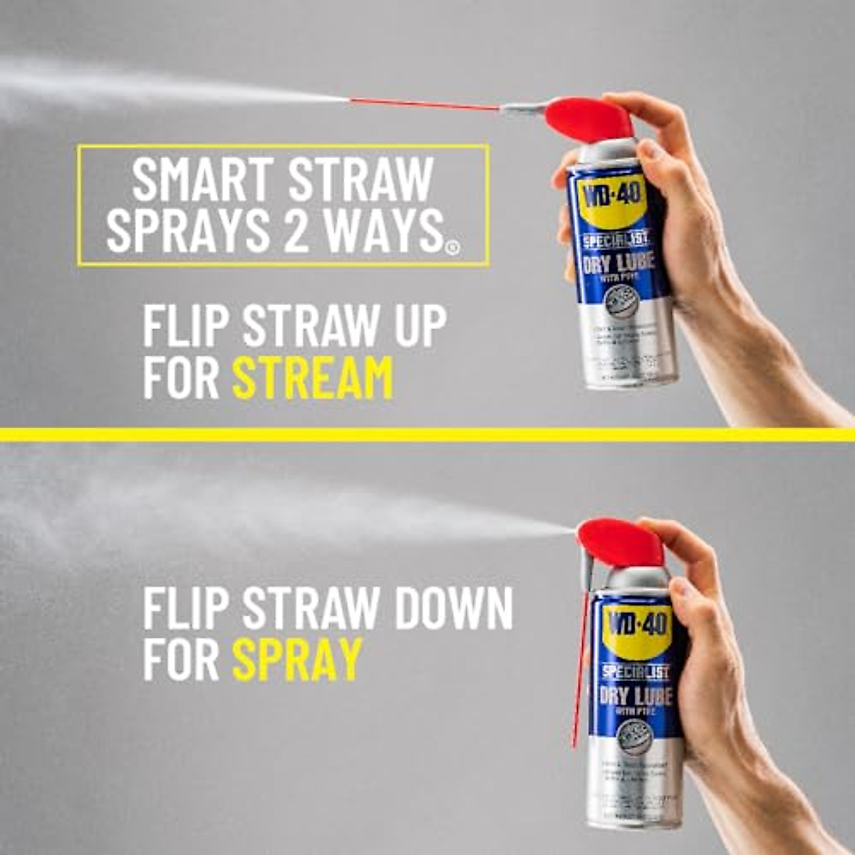 WD-40 Specialist Dry Lube with SMART STRAW SPRAYS 2 WAYS, 10 OZ