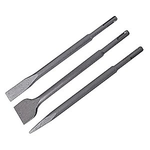 ✪ 3x SDS Plus Chisel Set Round Handle Point Chisel Flat Chisel Wide Chisel Tools