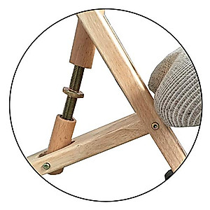 Cinius Professional Ergonomic Wooden Height-Adjustable Kneeling Chair with Backrest Support and Non-deformable Cushions. Black