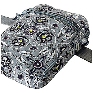 Vera Bradley Women's Cotton Small Convertible Crossbody Purse With RFID Protection, Plaza Tile - Recycled Cotton, One Size