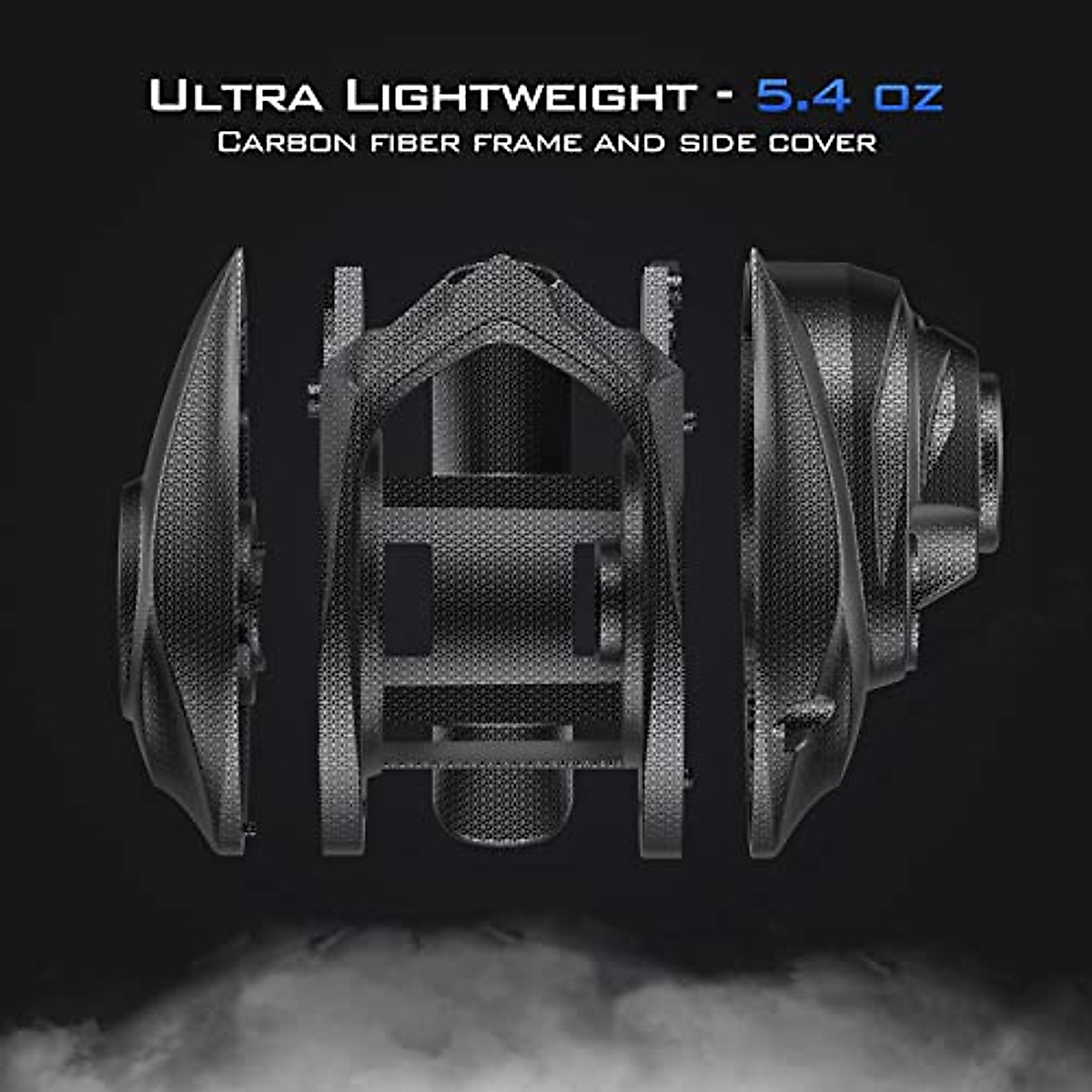 KastKing Verus Baitcasting Fishing Reel, New Assassin Version, Only 5.4 oz. Carbon Fiber Frame & Side Covers, Carbon Fiber Drag System & 11+1 Double Shielded Ball Bearings, 8.1:1 Gear Ratio