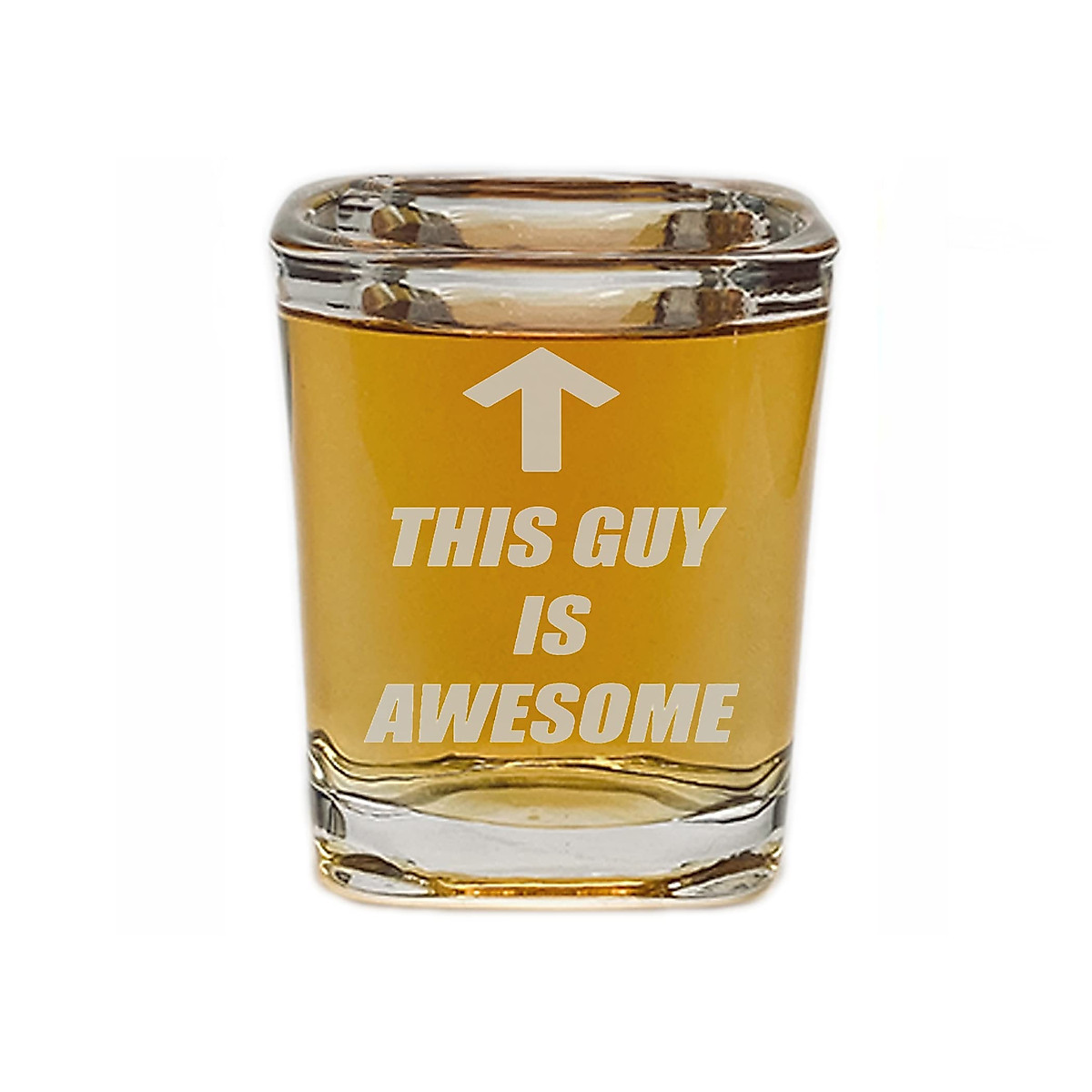 Rogue River Tactical Premium Square Funny This Guy is Awesome Shot Glass Gift For Him Husband Dad Father