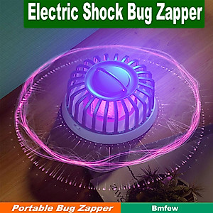 Bug Zapper, Electric Mosquito Zapper, Portable Rechargeable Bug Zapper, Fly Trap, Waterproof Insect Killer, Electric Fly Zapper for Home, Patio, Camping, Outdoor Indoor