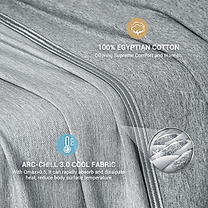 Elegear Revolutionary Cooling Blanket King Absorbs Heat to Keep Body Cool for Night Sweats, Arc-Chill3.0 Cool Fiber Q-Max>0.5 for Hot Sleepers, Lightweight Summer Cold Blankets for Sleeping 108" x 90"