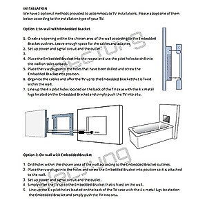 elecsung 22inch Smart Mirror TV for Bathroom IP66 Waterproof with Integrated HDTV(ATSC) Tuner and Built-in Wi-Fi & Bluetooth