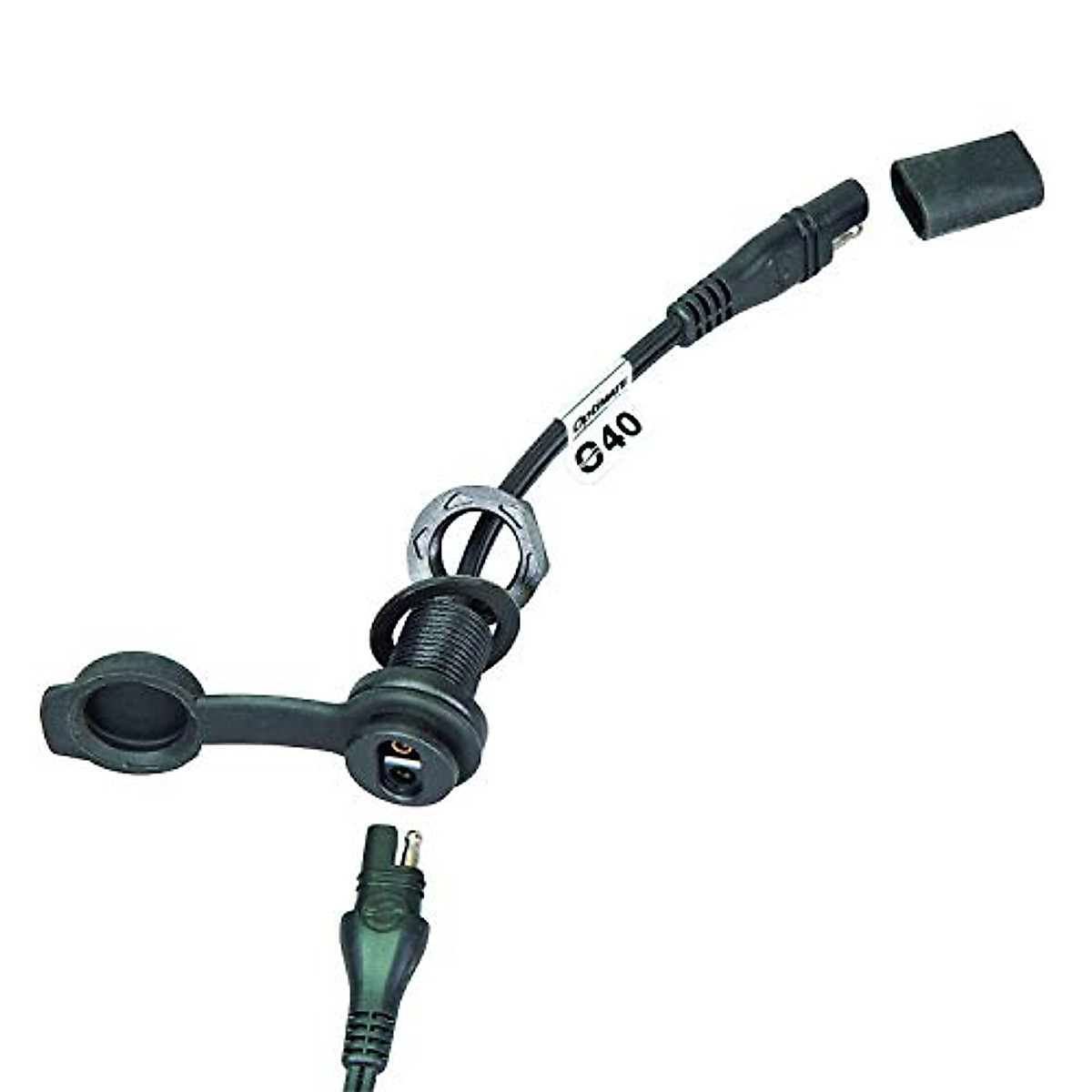 OptiMATE CABLE, O-40s, Weatherproof Bulkhead / Panel Mount SAE Power Point