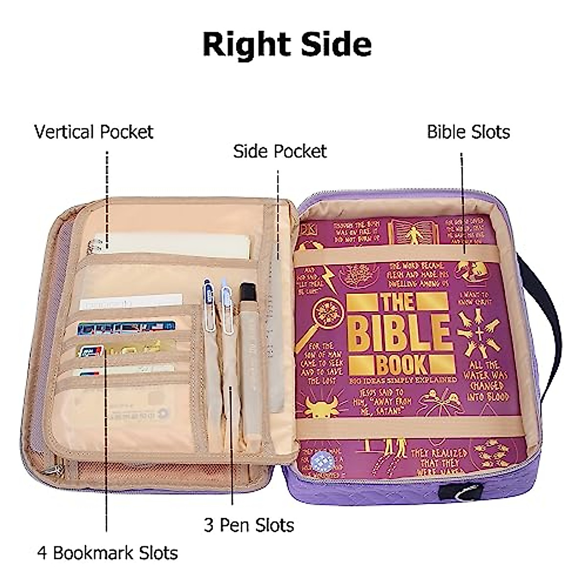 Large Bible Cover, Bible Case for Women, Stylish Bible Case with Adjustable Shoulder Strap, Bible Covers for Women, Bible Bag, Bible Carrying Case for Women