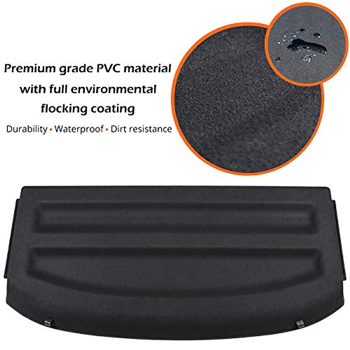 Trunk Cargo Cover For Honda HRV HR-V 2016 2017 2018 2019 2020 2021 Black Rear Trunk Cargo Luggage Security Shade Cover Shield Waterproof Custom Fit - All Weather Protection