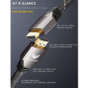 ARISEN 8K HDMI 2.1 Cable 8ft & 4ft Bundle