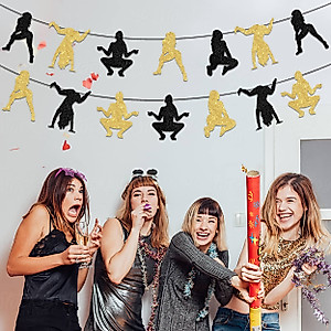 Cheereveal Twerk Banner Garland Set, Pole Dance Party Decorations Funny Birthday Banner for Bachelorette Stripper Party Supplies