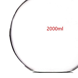 Deschem 2000ml,24/40,2-Neck,Flat Bottom Glass Flask,2L,Two Necks,Laboratory Vessel