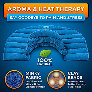 Weighted Neck and Shoulder Wrap - Instant Relief for Tension and Stress, Migraines, Headaches, Aches, Spasms, Arthritis, Stiffness - Deep, Penetrating Muscle Relaxation with Herbal Aromatherapy