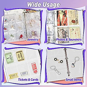 17Dec Extra Large Transparent Jewelry Storage Book Box with 300 Slots,Clear Travel Earring Jewelry Organizer Binder with Pocket,50 Plastic PVC Bag for Ring,Necklace,Bracelets,Stud