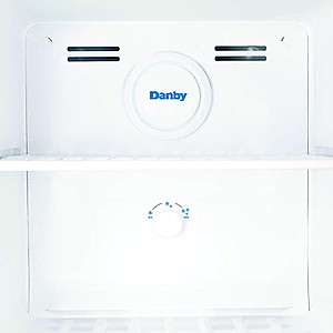 Danby DFF070B1BSLDB-6 7.0 Cu.Ft. Mid-Size Refrigerator, Frost-Free Apartment Fridge with Top Freezer, E-Star Rated, 7, Black Stainless Look