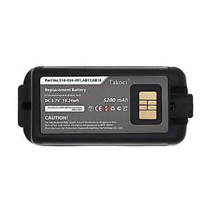 Youejoeq 318-034-001 AB17 AB18 Battery Replacement for Honeywell Intermec CK3, Intermec CK3A, CK3C CK3C1, CK3N CK3N1, CK3R, CK3X Barcode Scanner Battery-5200mAh 3.7V Lithium Ion