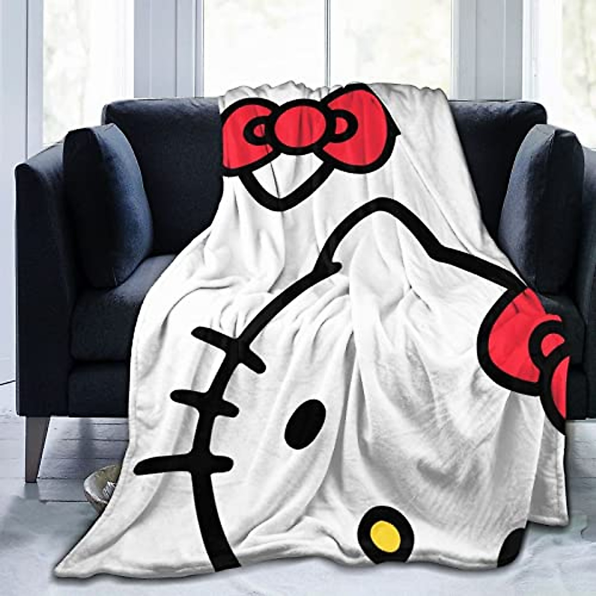 Niandu Cartoon Cute Cat Pattern Blanket Soft Cozy Portable Fuzzy Throw Blankets for Sofa Bed 50''x40''