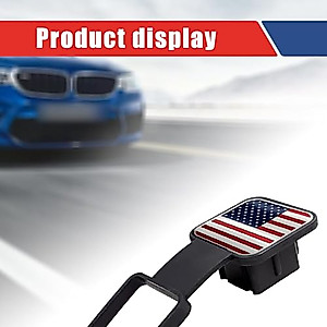 UGSHY Pack-1 Square Tow Hitch Dust Plug, American Flag Pattern Tow Tube Square Cover, Trailer Receive Tube Plug, Fits 2" x 2" Receiver Tube (Red)