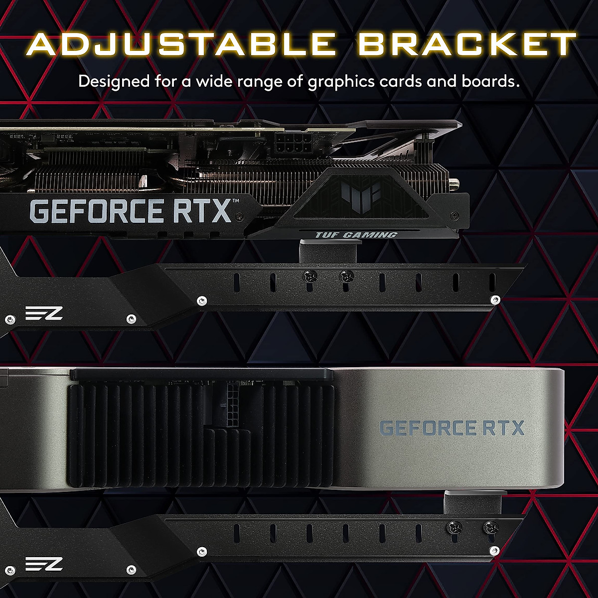 EZDIY-FAB GPU Holder Brace Graphics Card GPU Support Video Card Holder Bracket, Video Card Sag Holder/Holster Bracket Support RX6700,RTX3090- 309EZ-Black