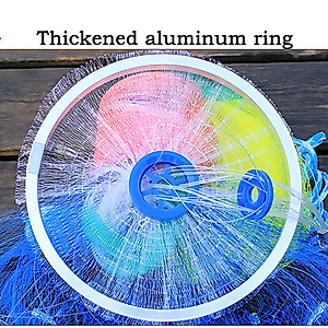 BBGS High Strength Fly Cast Net, Hand Throw Fishing Cast Net Fishing Tools, 360cm Fishing Casting Net, for Fishermen Fishing (Color : 4.2m)