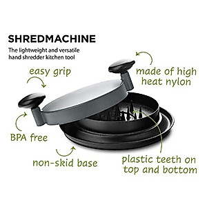 Chicken Shredder Shred Machine Meat Shredder for Pulled Pork Red Beef and Chicken 20CM/7.9IN Dishwasher Safe (1pc Gray)