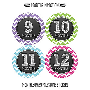 Baby Girl Monthly Sticker | Baby Milestone Stickers | Newborn Month Stickers | Milestone Stickers