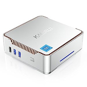 KAMRUI Mini Computers,12GB RAM 256GB SSD Intel 11th Mini Desktop Computers, N5105 Mini PC Windows 11 Pro(Up to 2.9GHz), Micro PC Support 4K HDMI, VESA, 2.4G/5G WiFi BT Home Office