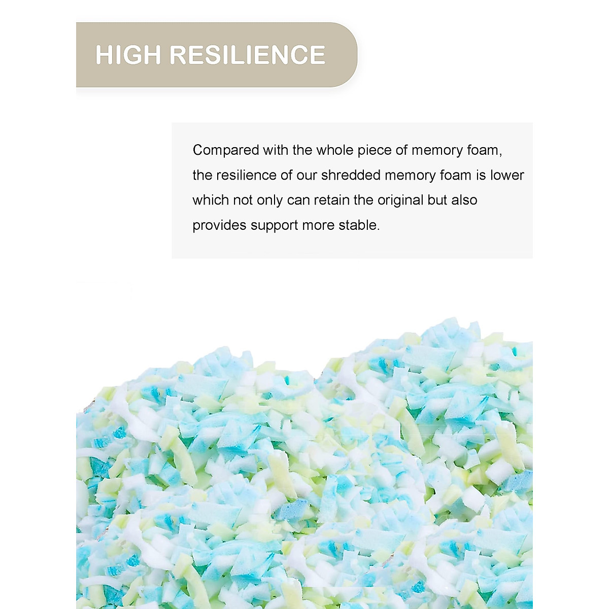 HDMLDP 5LBS Bean Bag Filler High Density Shredded Memory Foam Pillow Stuffing Beanbag Filling for Couch Big Joe Bean Bag Chair