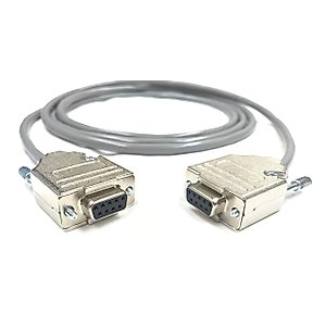 Custom Cable Connection 50 Foot DB9 Female to Female RS232 Serial Cable - 24 AWG with Grey PVC Jacket - Made in USA