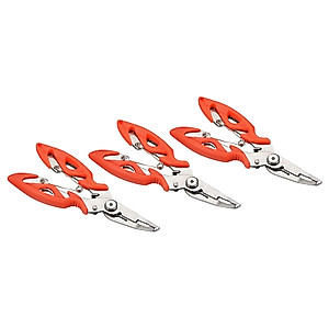 PATIKIL Fishing Pliers, 3Pcs Stainless Steel Hook Remover Fishing Lines Cutter Tool for Fishing, Orange