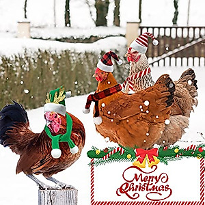 ShuRung 12Pcs Christmas Pet Chicken Hat Scarf Small Animal Xmas Santa Mini Chick Guinea Pig Bunny Hats with Adjustable Chin Strap for Duck Hamster Chinchilla Pets, Green,Black