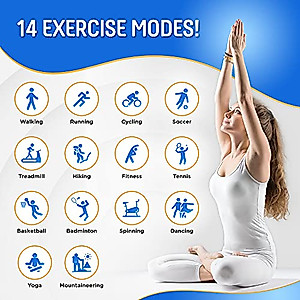 OCTANDRA Active VeryFitPro Fitness Tracker HR Heart Rate Sleep Monitor Step Counter IP67 Waterproof Activity Tracker Smart Band Pedometer Running Smart Watch for Men & Women (ID115Plus HR) (Purple)