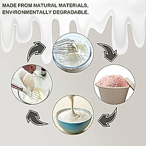 Goiio 100 Pcs 4 Oz Bagasse Fiber Condiment Cups with Lids, Compostable Portion Cups, Disposable Souffle, for Snack Dressing Food Storage